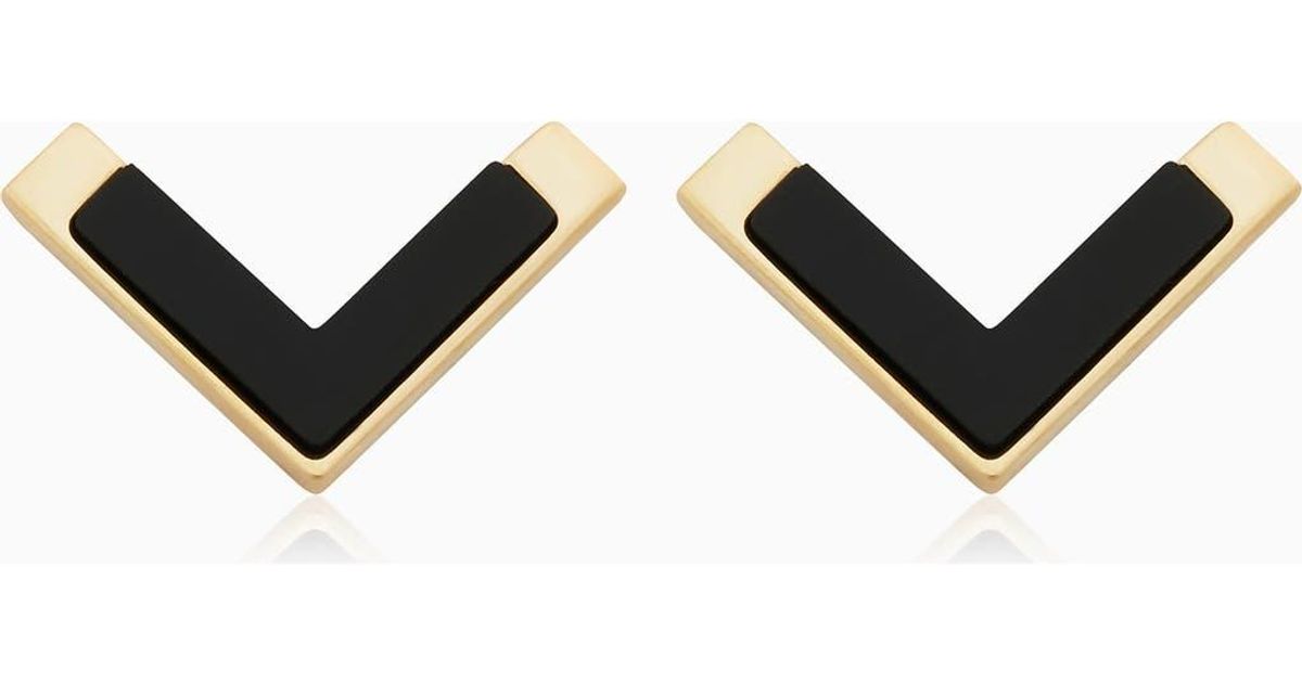 Oradina 14K Mondrian Studs in Black | Lyst