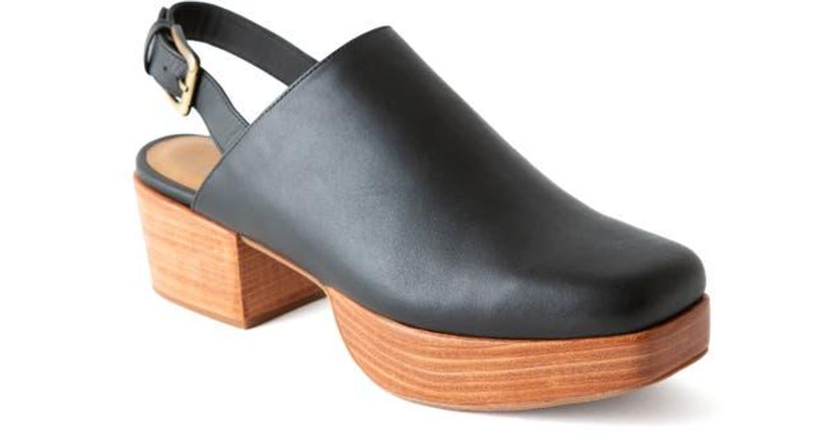 Fortress Betty Slingback Platform Clog in Black | Lyst