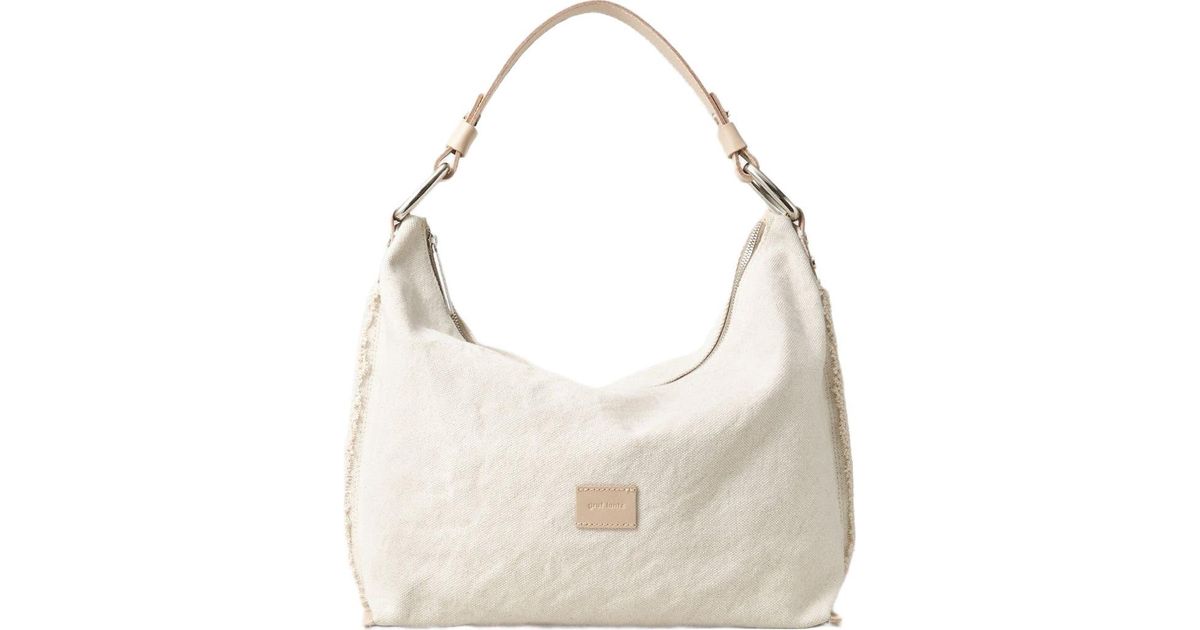 Graf & Lantz Hana Canvas Hobo Bag in White | Lyst