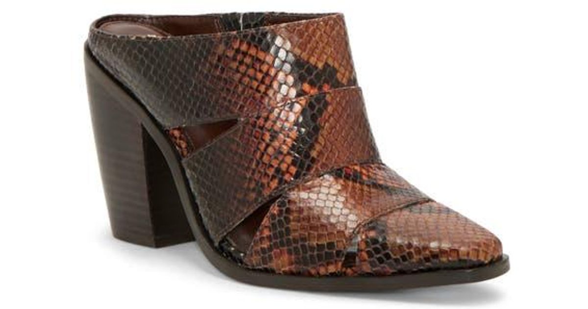 Vince Camuto Aimie Square Toe Mule in Brown | Lyst
