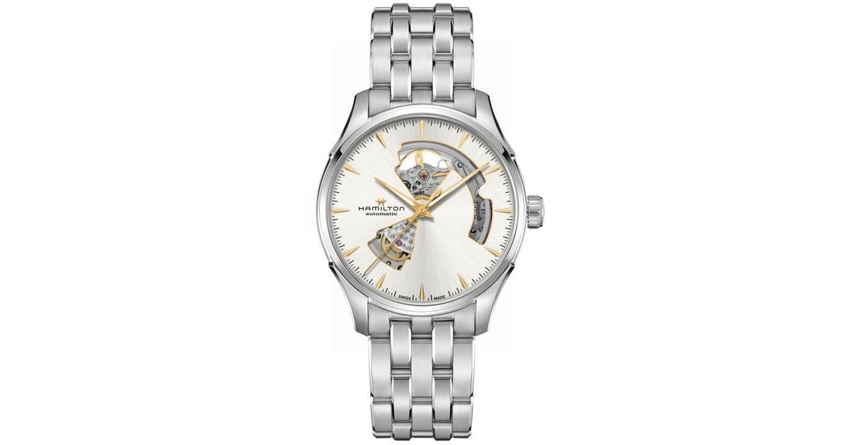 Hamilton Jazzmaster Open Heart Automatic Bracelet Watch, 40Mm in Gray ...