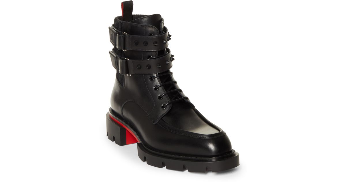 Christian Louboutin Our Fight Apron Toe Combat Boot in Black for Men | Lyst Christian Louboutin Our Fight Apron Toe Combat Boot in Black for Men | Lyst