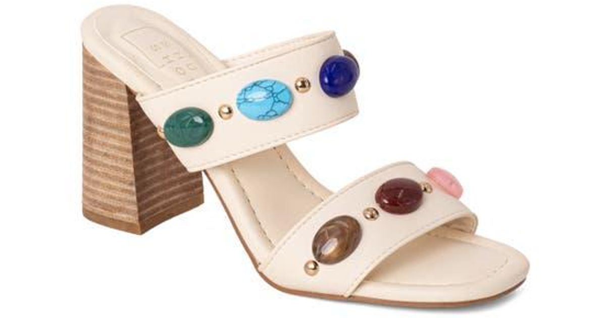 Shu Shop Elizabeth Block Heel Sandal in Pink | Lyst