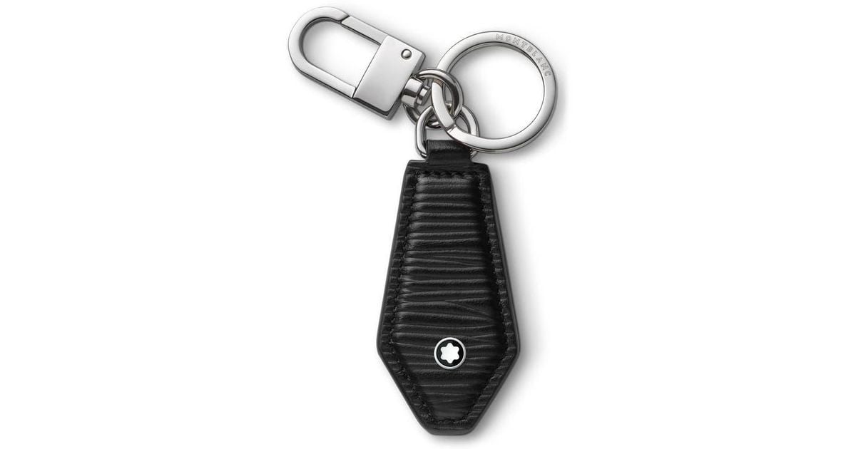 Montblanc Leather Snowcap Key Fob in Black | Lyst