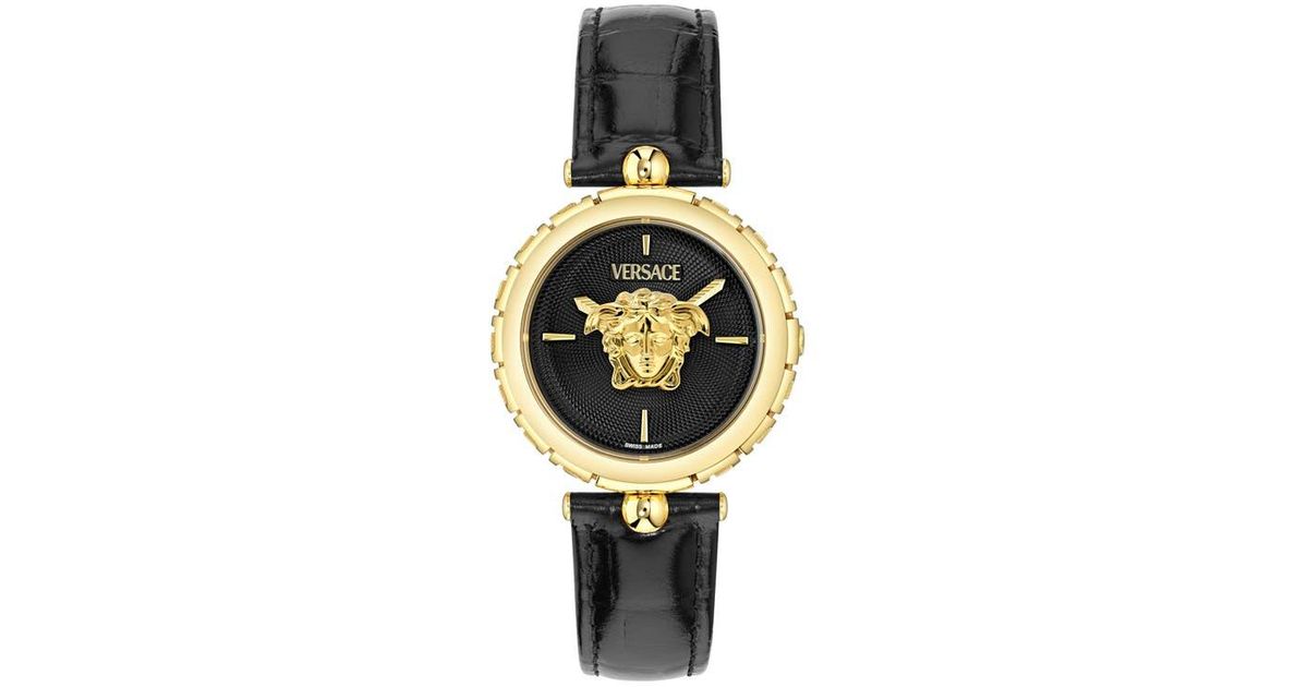 Versace Medusa Heritage Leather Strap Watch, 38Mm in Metallic for Men ...