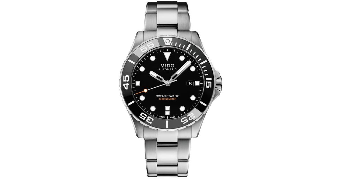 MIDO Ocean Star 600 Chronometer Bracelet Watch, 43Mm in Gray for Men | Lyst