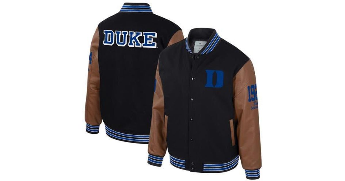 Colosseum Athletics Duke Devils Letterman Full-Snap Varsity Jacket in ...
