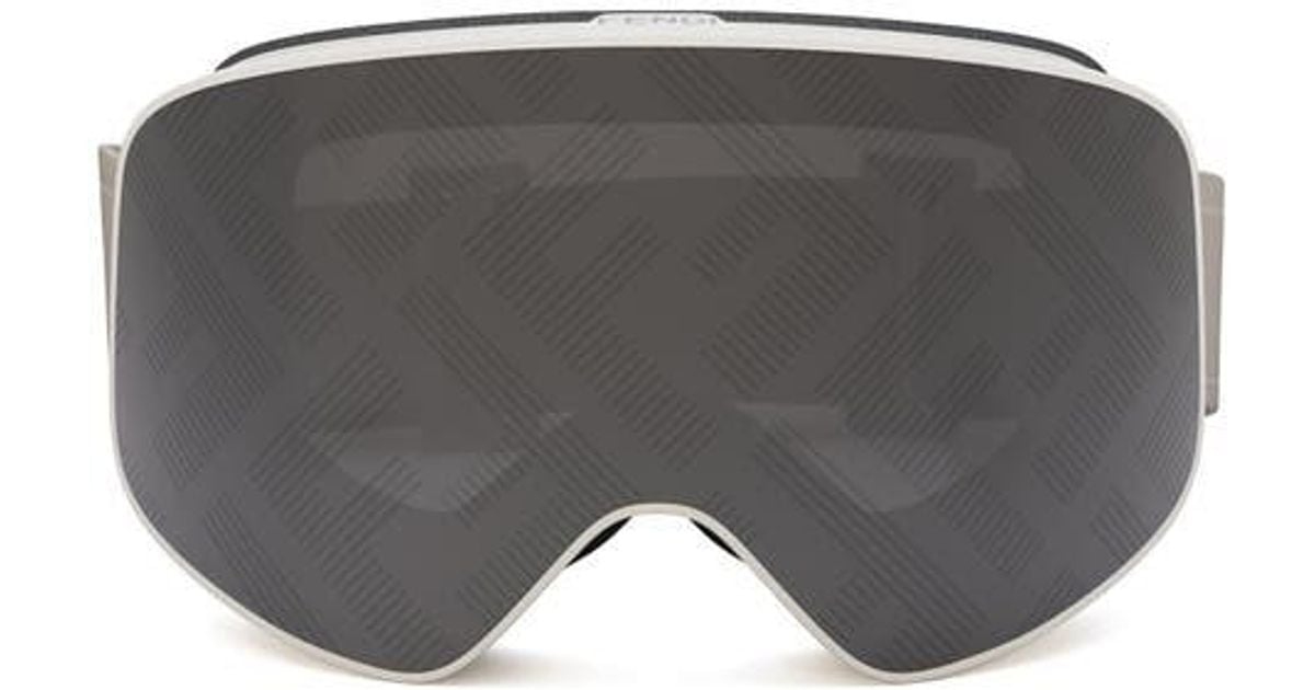 Fendi Ski Mask With Logo Mirrored Lens in Gray | Lyst