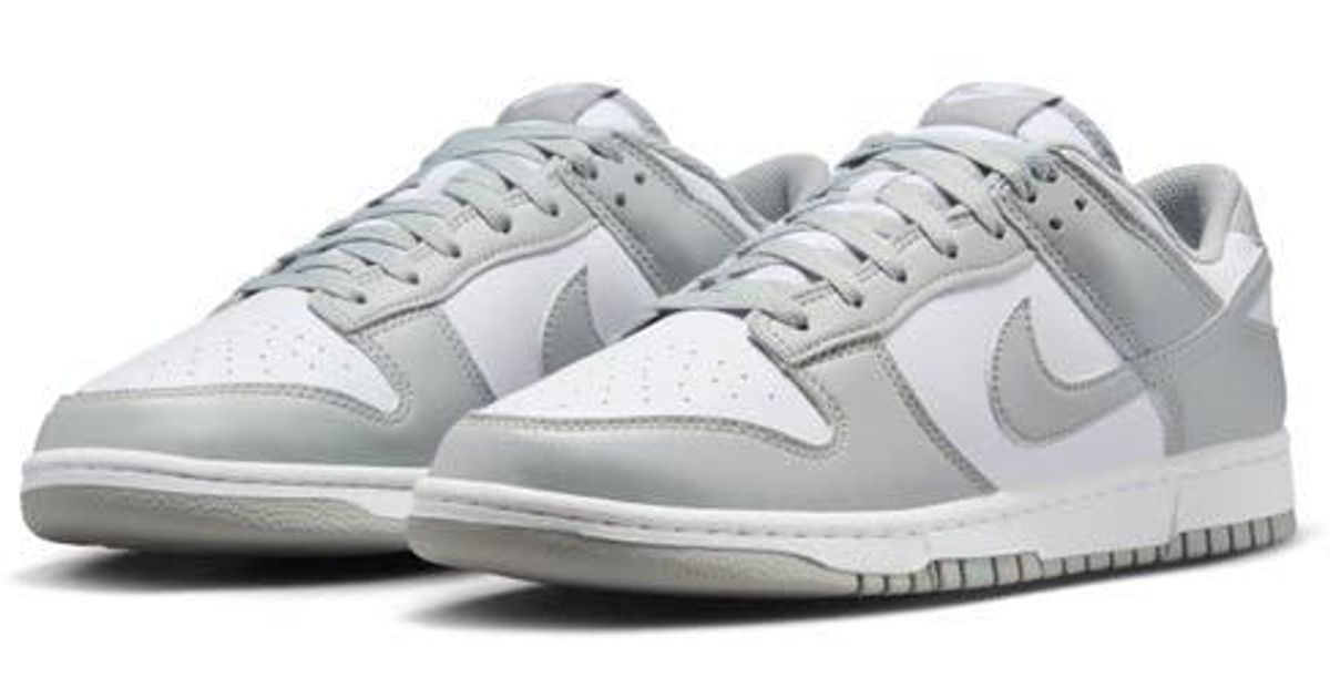 Nike Dunk Low Retro Basketball Sneaker in White for Men | Lyst
