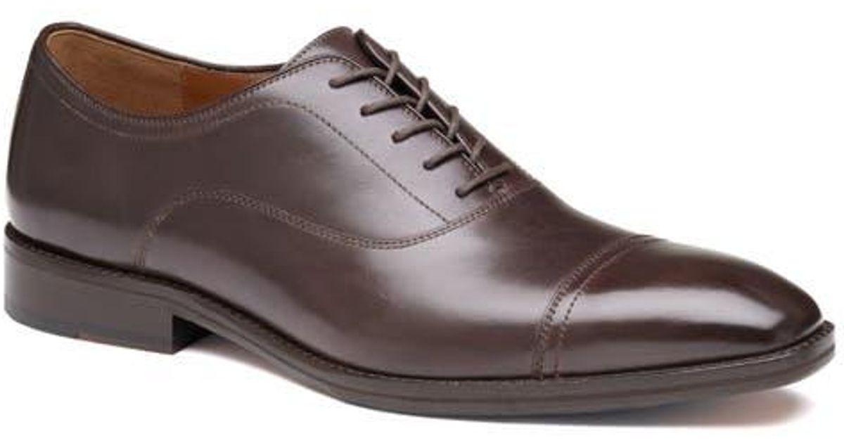 Johnston & Murphy Sullivan Cap Toe Oxford in Brown for Men | Lyst