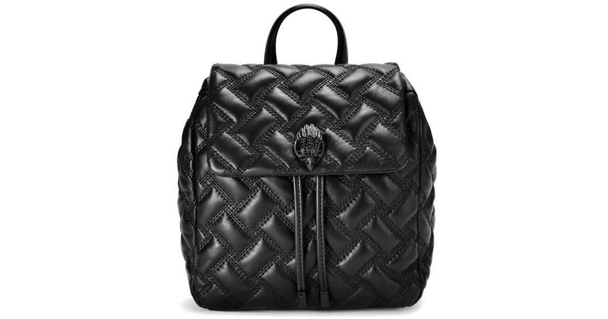 Kurt Geiger Small Kensington Drench Quilted Leather Backpack in Black ...