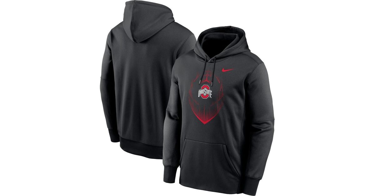 Nike Ohio State Buckeyes Icon Football Performance Pullover Hoodie in ...