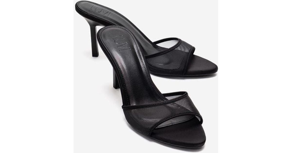 Prologue Shoes Monroe Stiletto Mesh Sandal in Black | Lyst