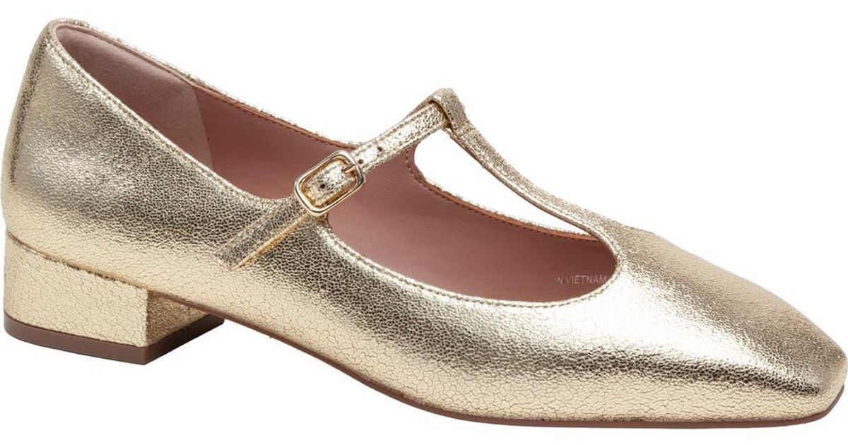 Linea Paolo Marcel T-Strap Pump in Brown | Lyst