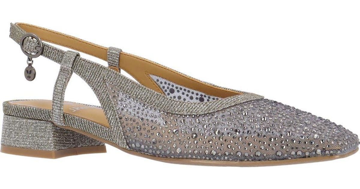 J. Reneé Layton Slingback Flat in Gray | Lyst