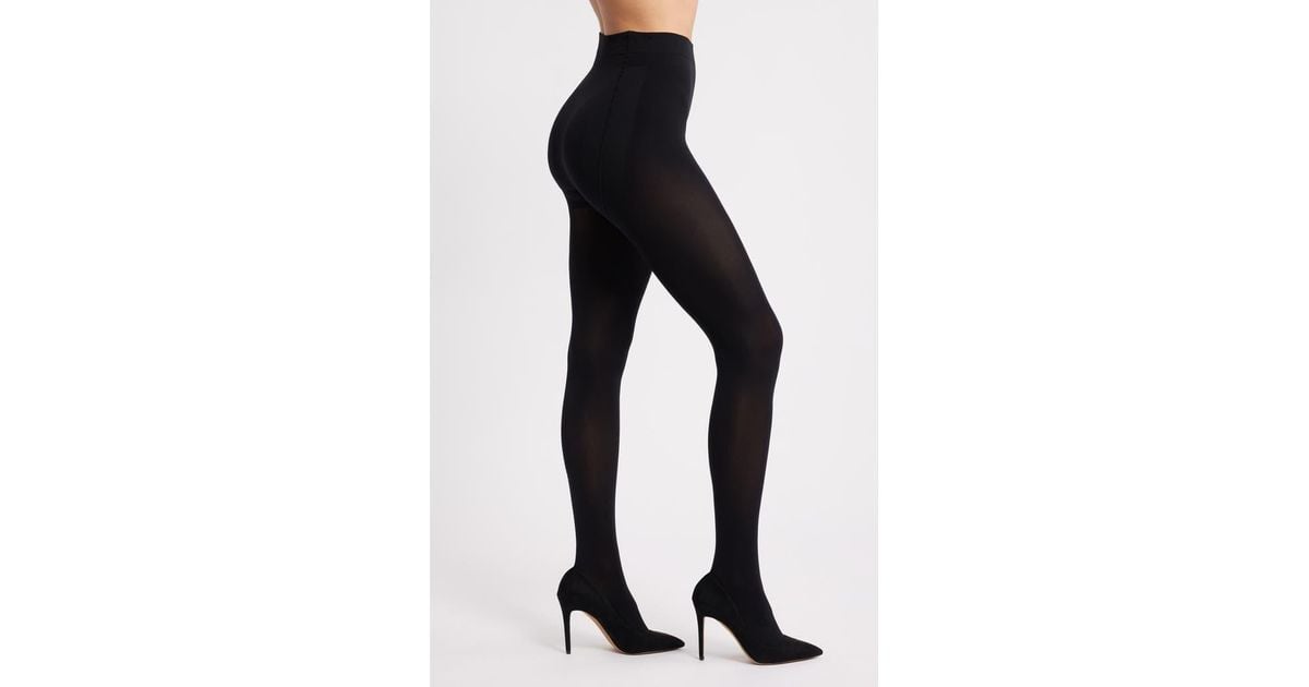 High Heel Jungle Crystal Back Seam Sheer Tights in Black | Lyst