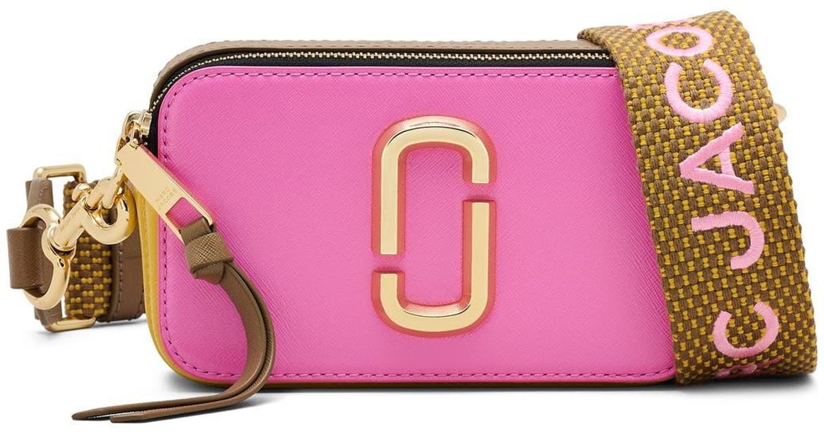 Marc Jacobs The Colorblocked Snapshot Bag in Pink | Lyst