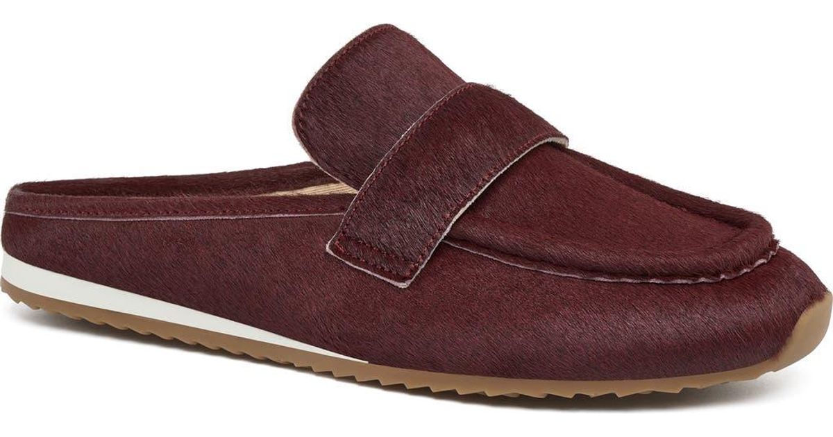 J/Slides Paula Leather Mule in Red | Lyst
