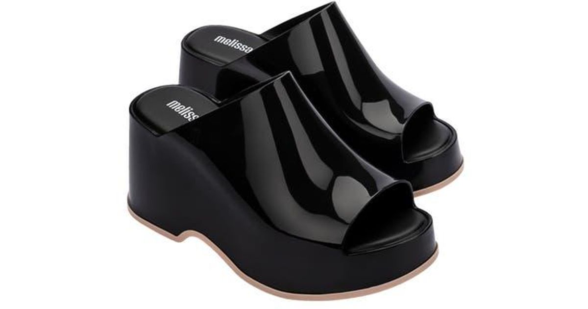 Melissa Patty Platform Slide Sandal in Black | Lyst
