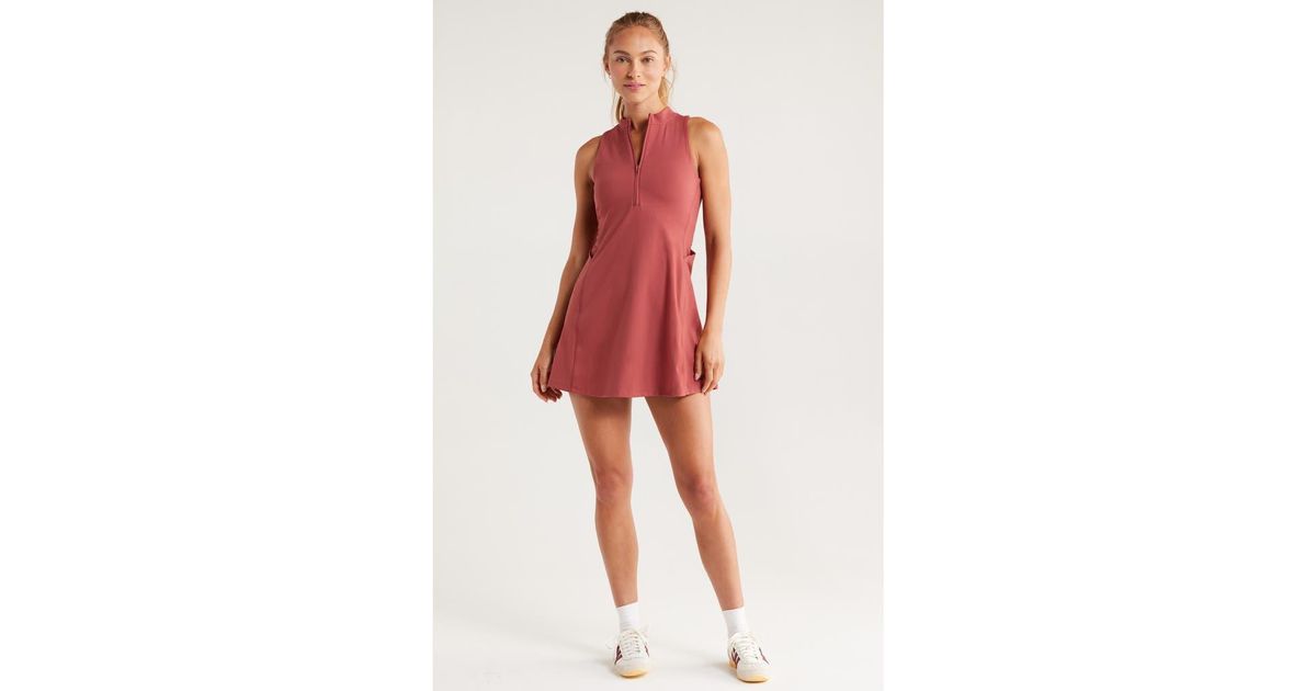 Zella Recreation Minidress & Shorts Set in Red | Lyst