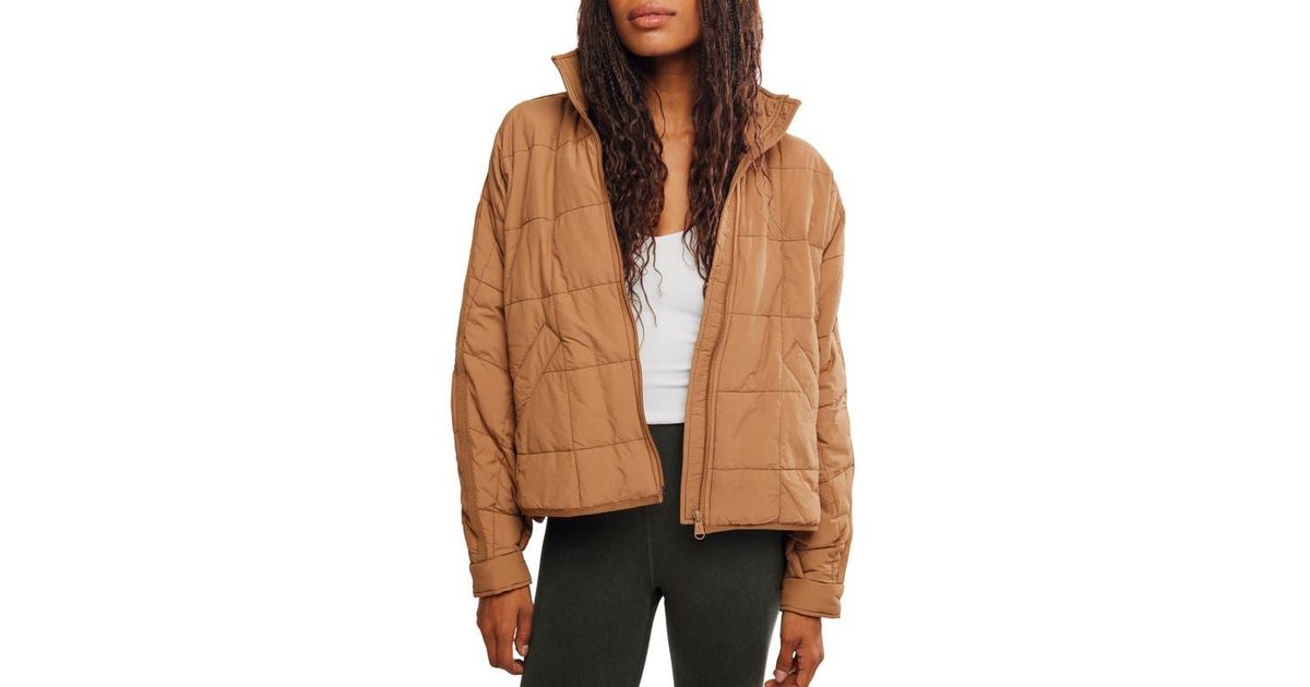 Free People Fp Movement Pippa Packable Puffer Jacket in Brown | Lyst