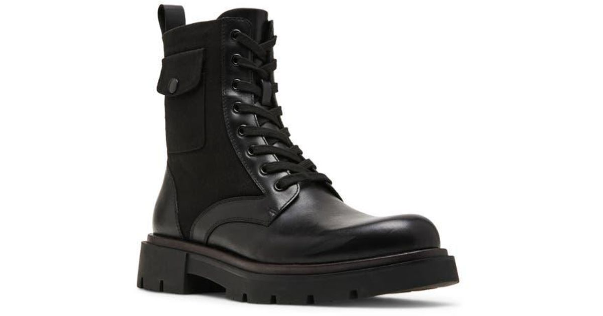 Steve Madden Reacher Combat Boot in Black for Men | Lyst