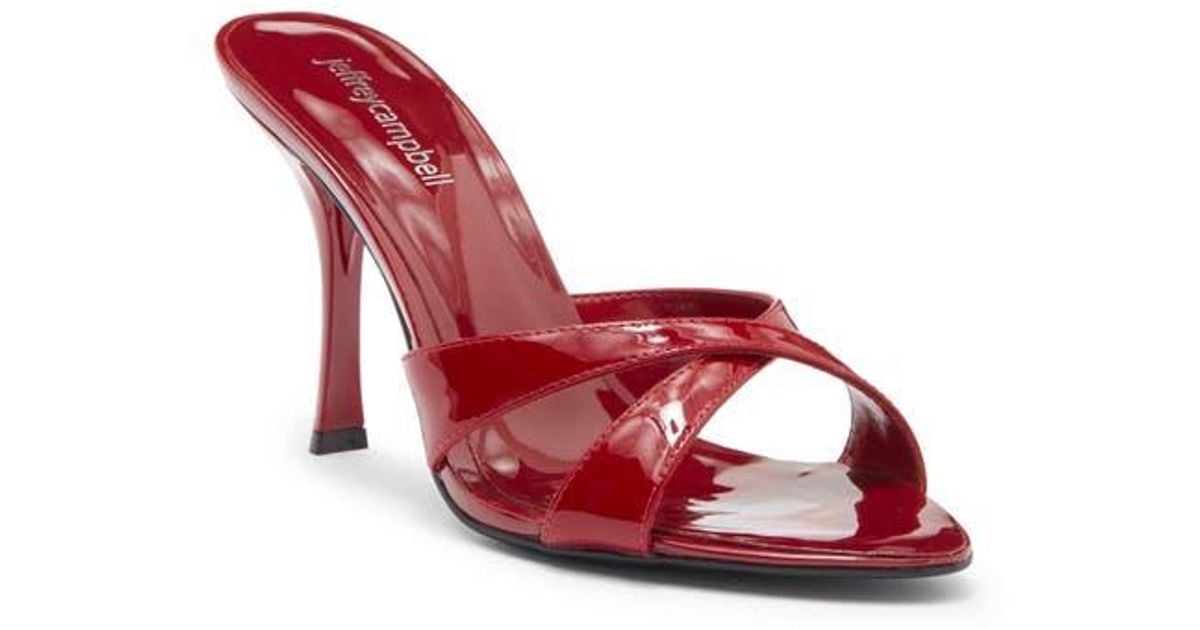 Jeffrey Campbell Symone Pointed Toe Slide Sandal in Red | Lyst