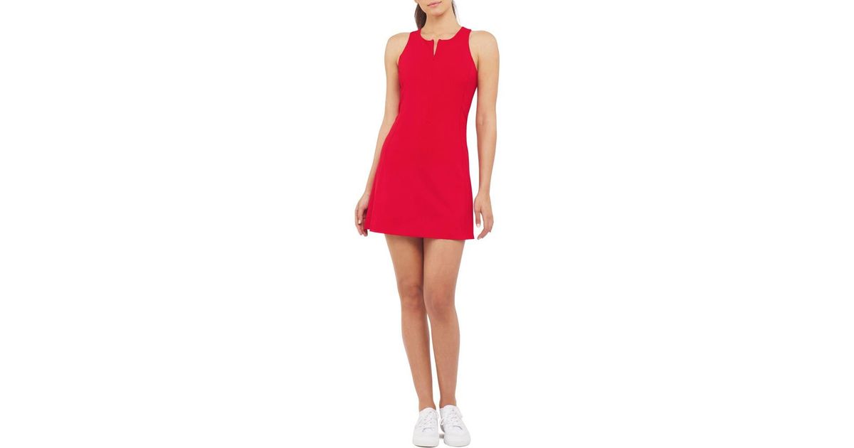 Spanx Spanxshape Get Moving Zip Front Dress in Red | Lyst