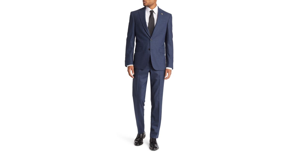 Ted Baker Jay Trim Fit Wool Suit in Blue for Men | Lyst