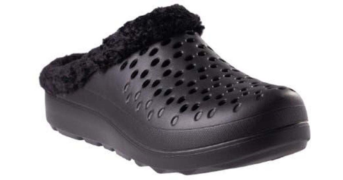 Revitalign Fusion Vitality Faux Fur Lined Clog in Black | Lyst