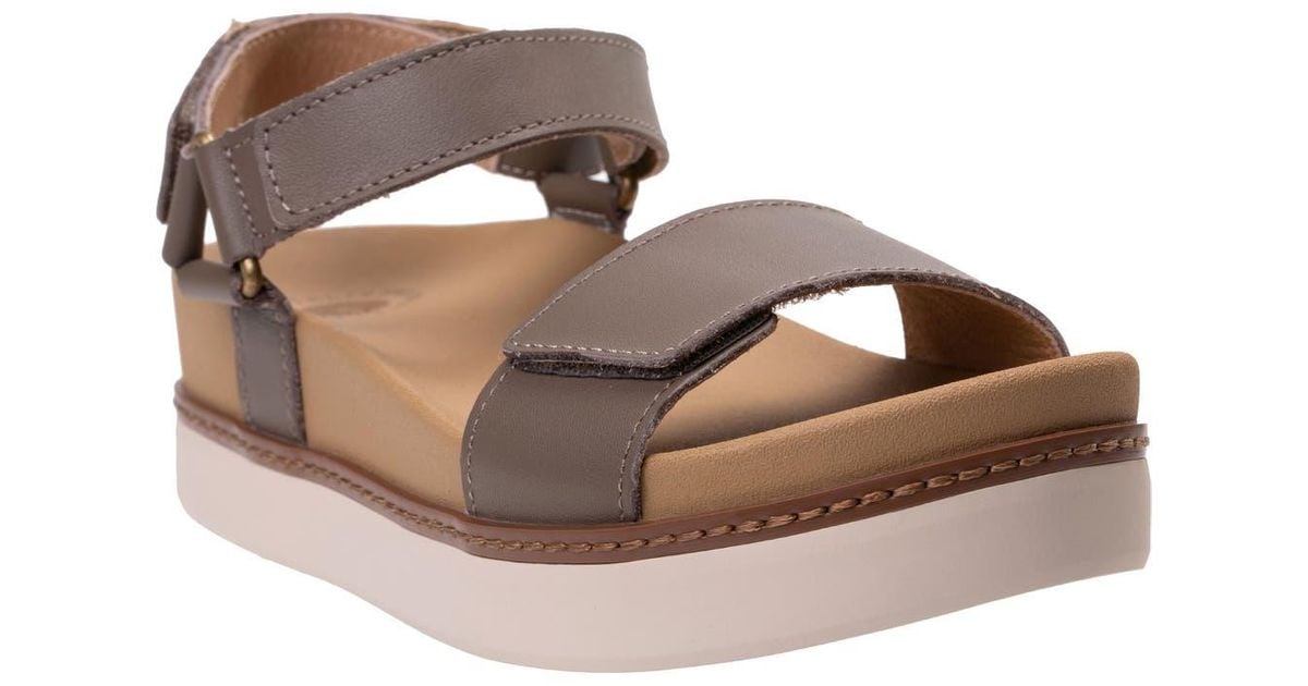 Revitalign Kiera Ankle Strap Sandal in Brown | Lyst