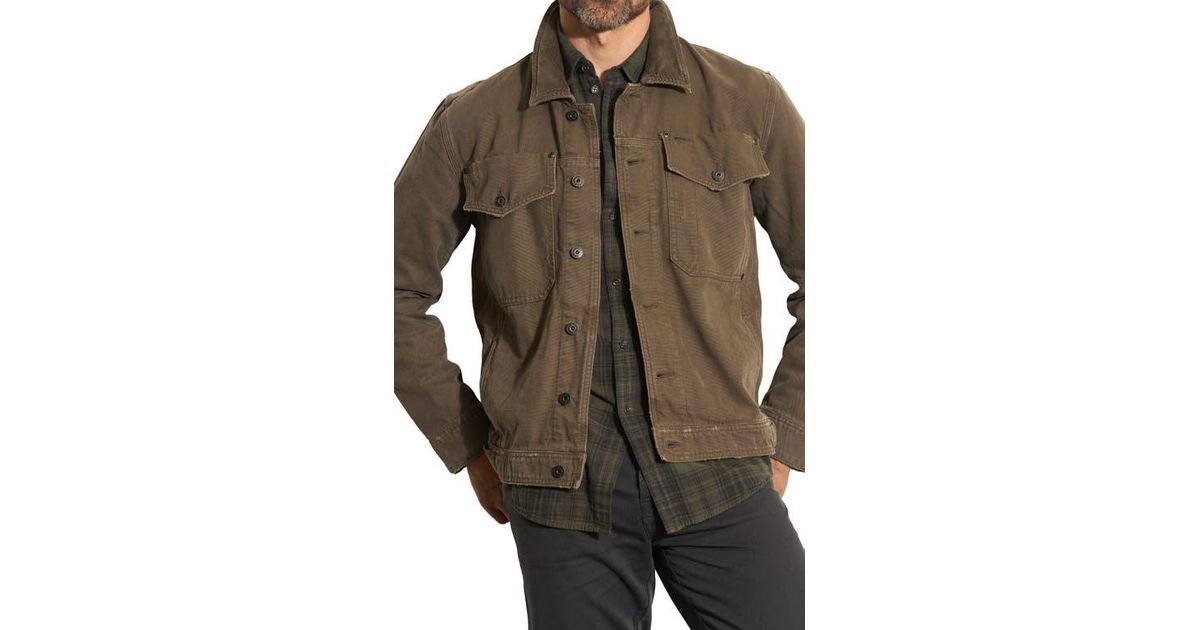 Rowan Baron Canvas Trucker Jacket in Brown for Men | Lyst