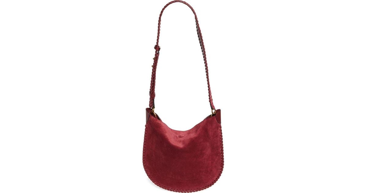 Isabel Marant Oskan Xo Capsule Suede Shoulder Bag in Red | Lyst