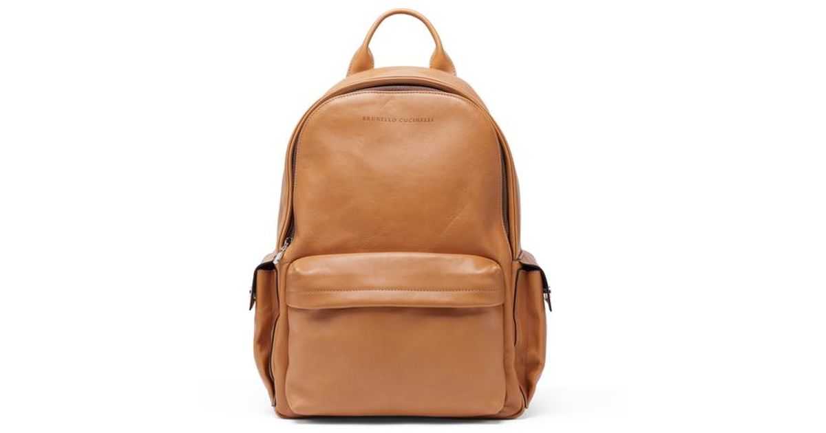 Brunello Cucinelli Travel Backpack in Brown for Men | Lyst