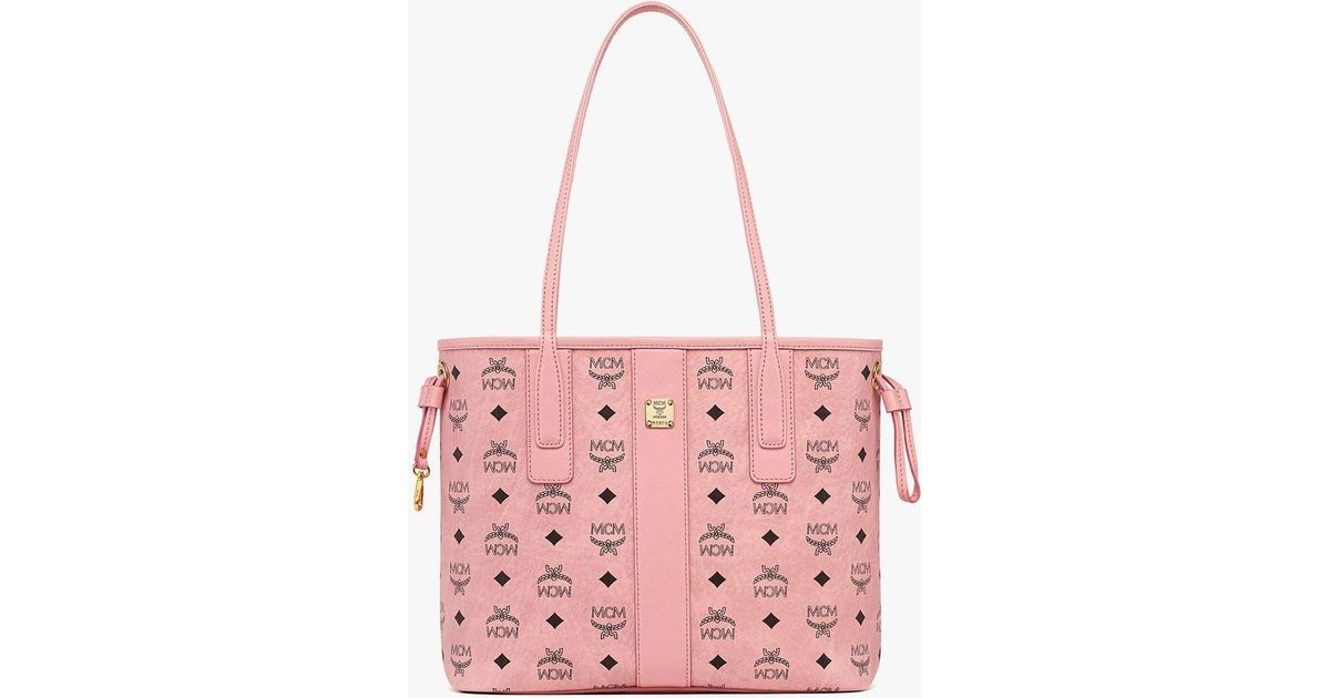 MCM Small Liz Shopper in Pink | Lyst