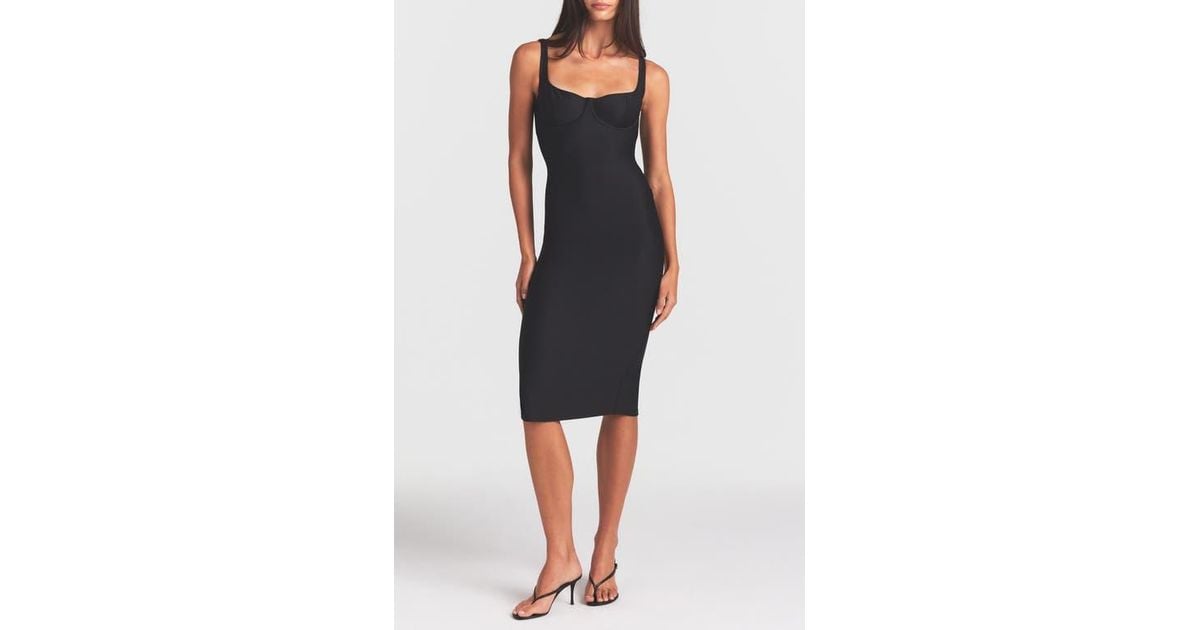Skims Body Midi Dress in Black | Lyst