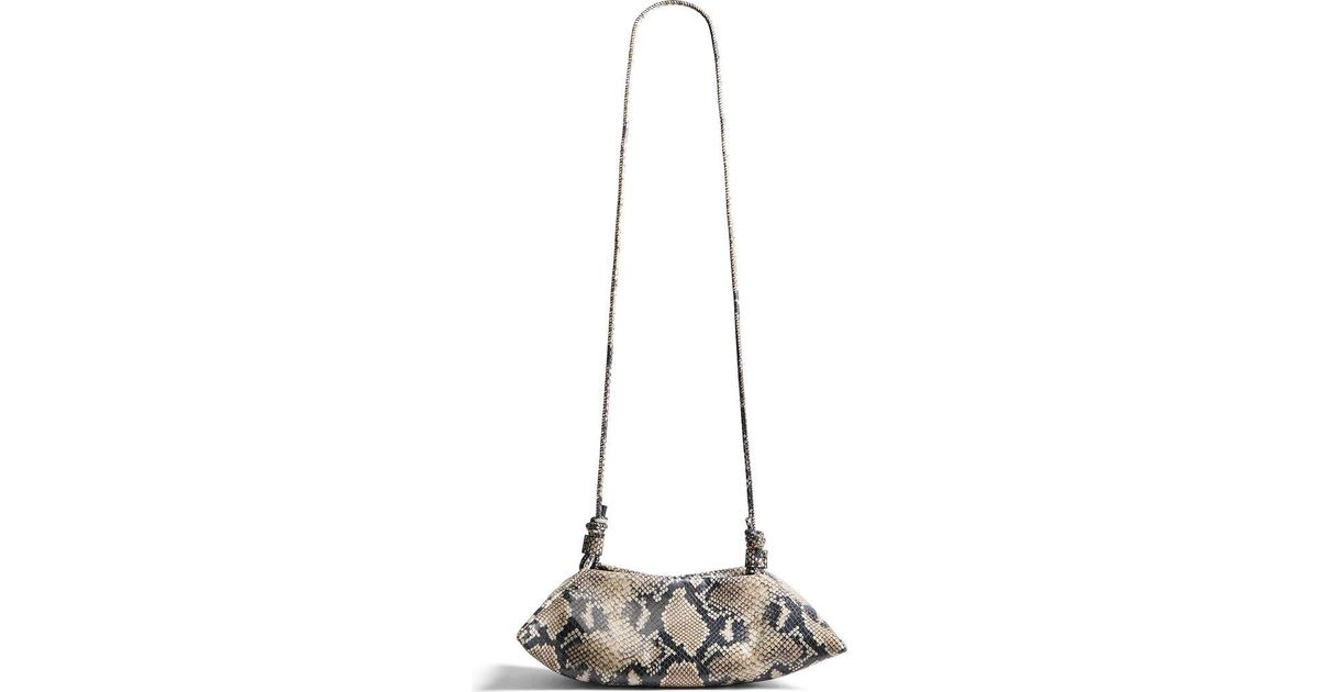 Altuzarra Mini Origami Snakeskin Embossed Leather East/West Crossbody ...