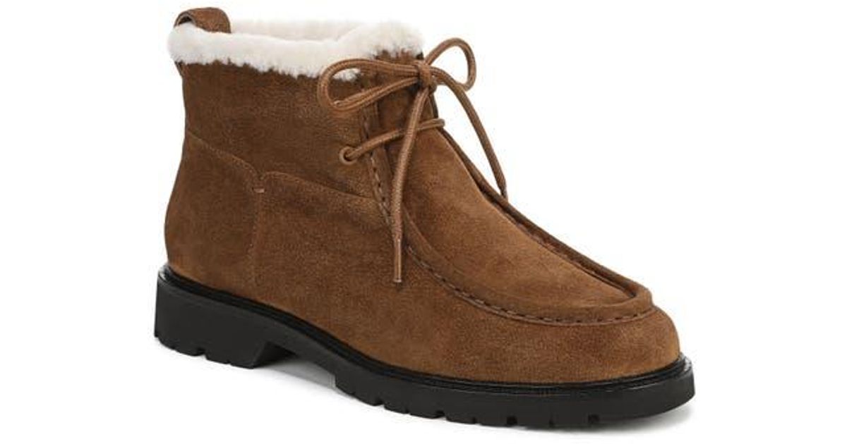 Vince Sierra Genuine Shearling Boot in Brown | Lyst