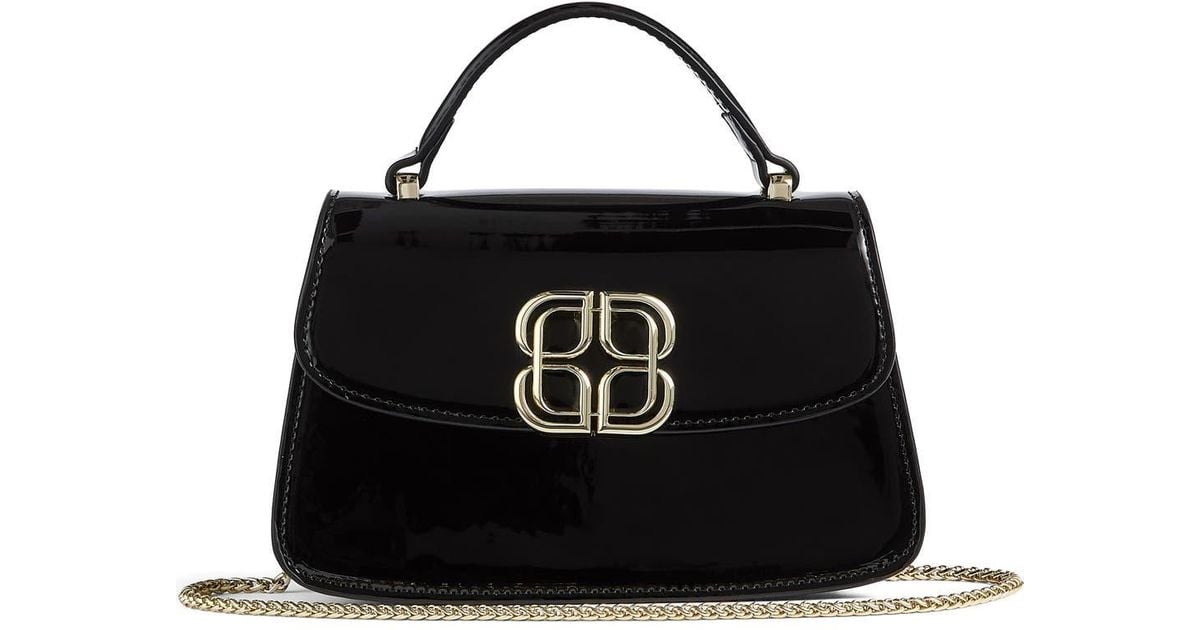 LK Bennett Annabelle Grab Leather Top Handle Bag in Black | Lyst