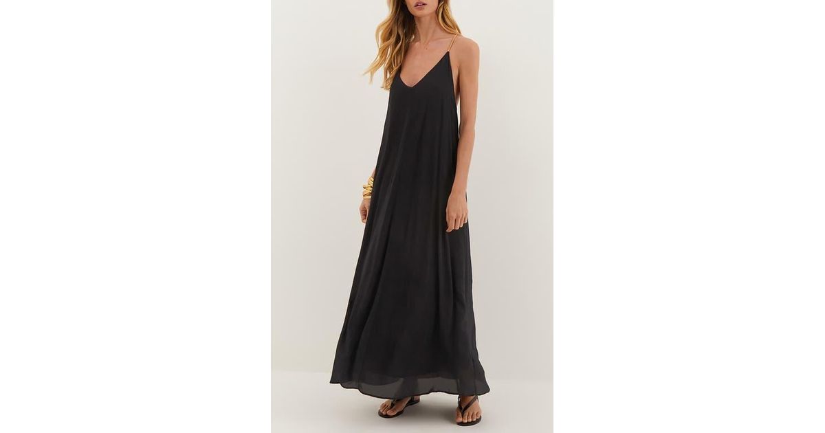ViX Rebecca Swim Cover-Up Maxi Dress in Black | Lyst