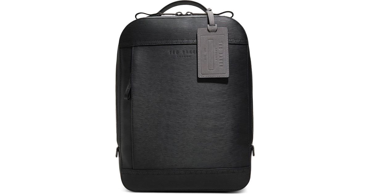 Ted Baker Carlisle Leather Backpack in Black for Men | Lyst