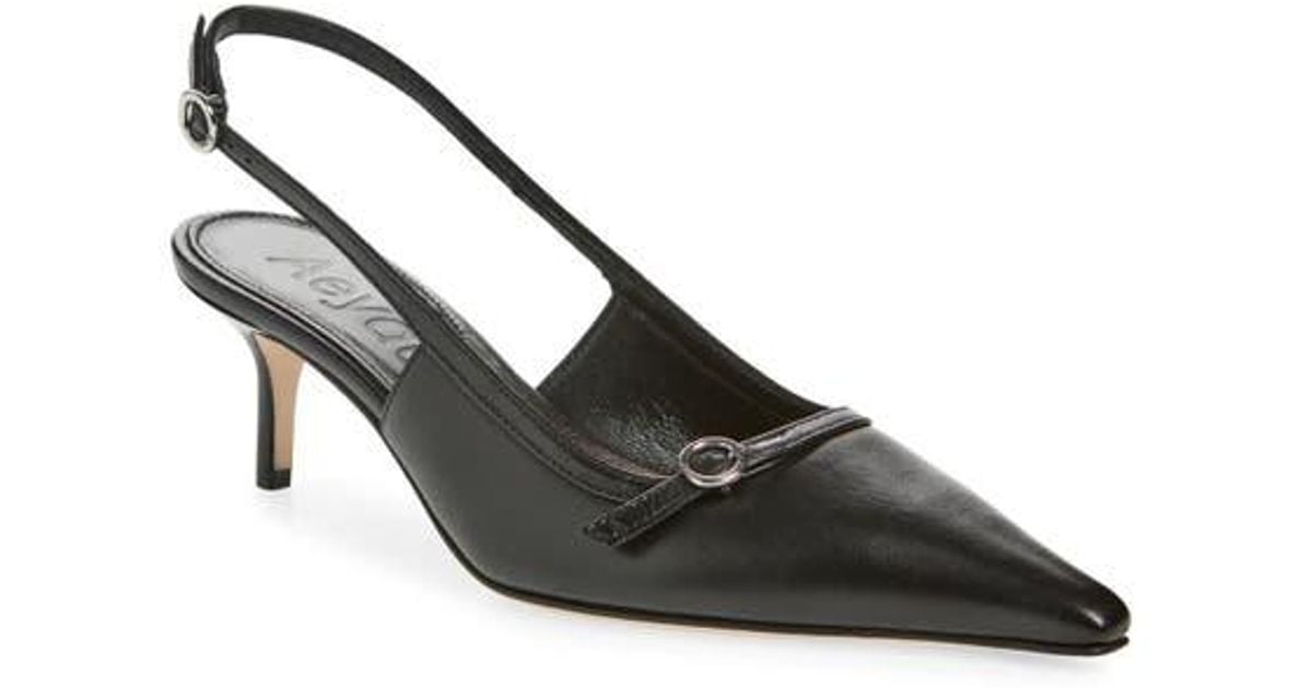 Aeyde Saba Slingback Pump in Black | Lyst