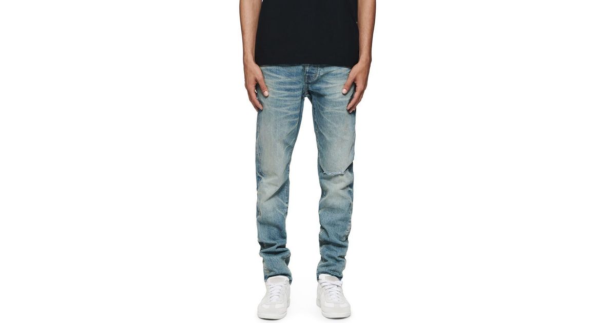 Purple Brand Brand Blowout Ripped Knee Skinny Jeans in Blue for Men | Lyst