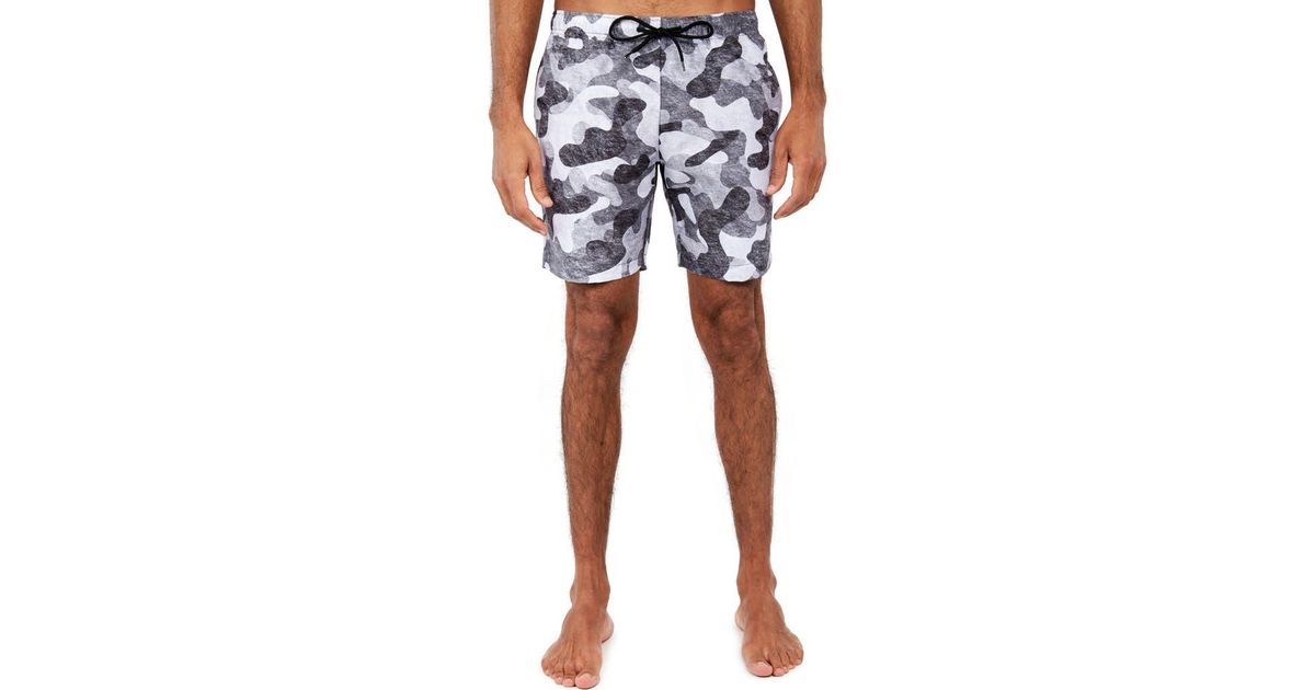 Brooklyn Brigade Jay Camo Swim Trunks in Blue for Men | Lyst