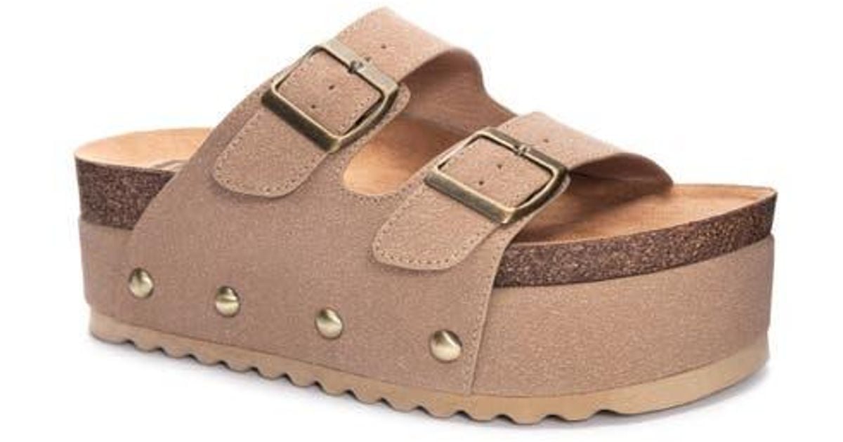 Dirty Laundry Platform Sandal in Brown | Lyst