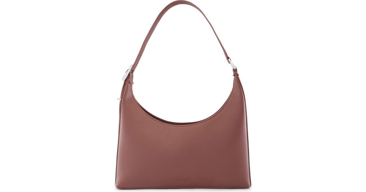 BEHNO Danny Flatiron Leather Shoulder Bag in Brown | Lyst