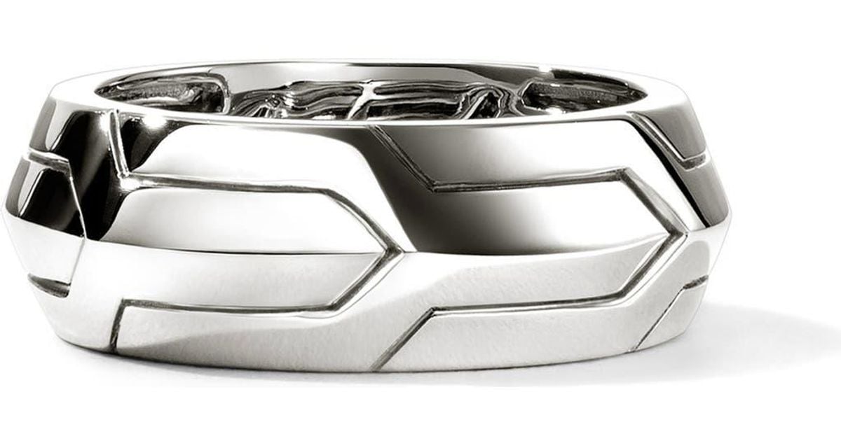 John Hardy Icon 50 Sterling Ring, 9Mm in Metallic | Lyst