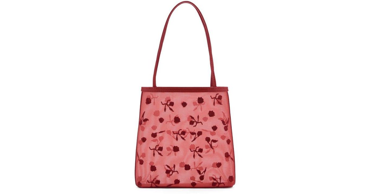 Mango Embroidered Floral Mesh Shoulder Bag | Lyst