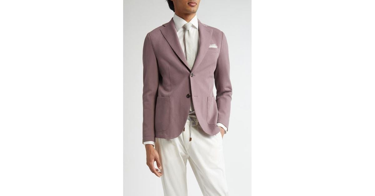 Eleventy Unstructured Cotton Stretch Blend Sport Coat in Purple for Men ...