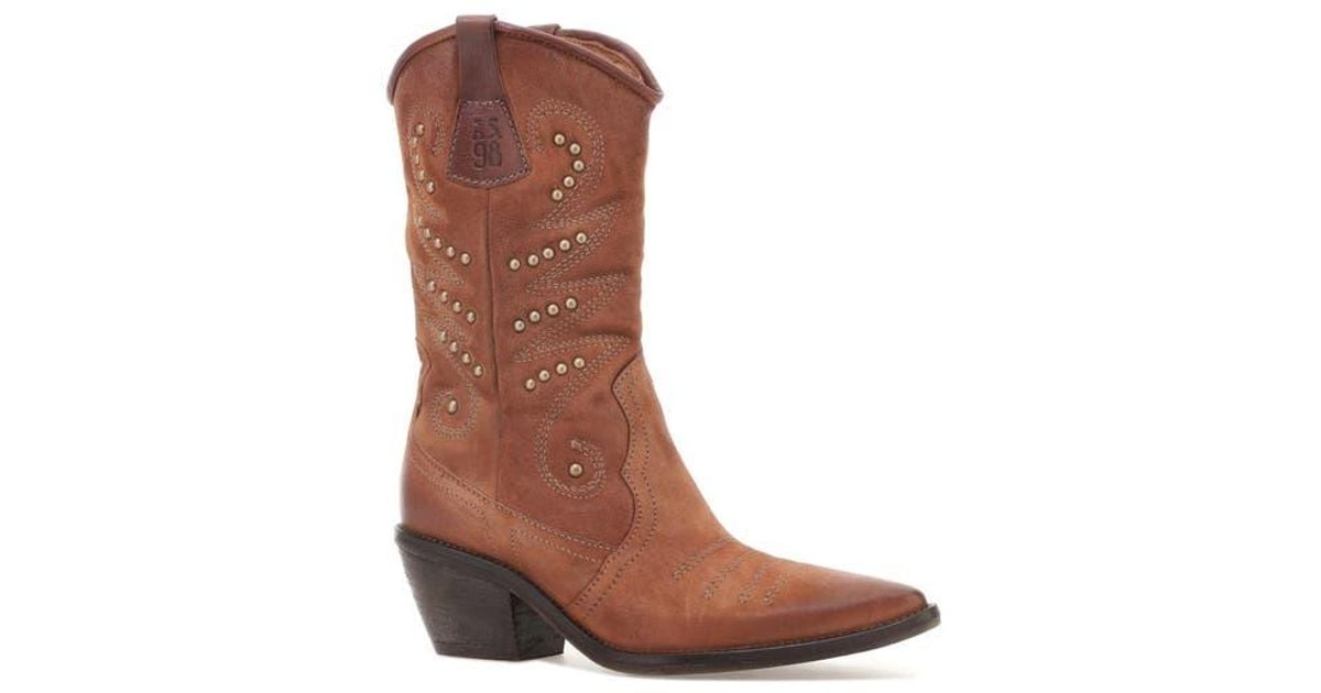 A.s.98 Clyde Western Boot in Brown | Lyst